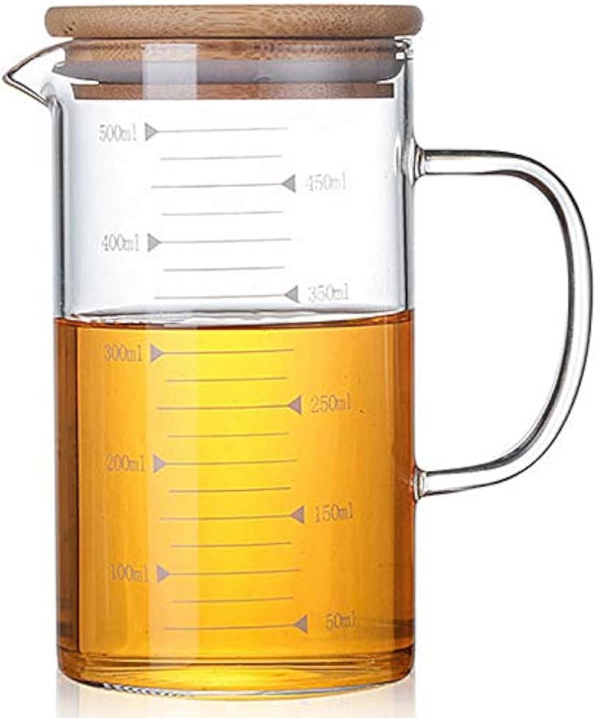 Amazon.com: DayCount Glass Beaker with Handle and Lid, Measuring Cup ...