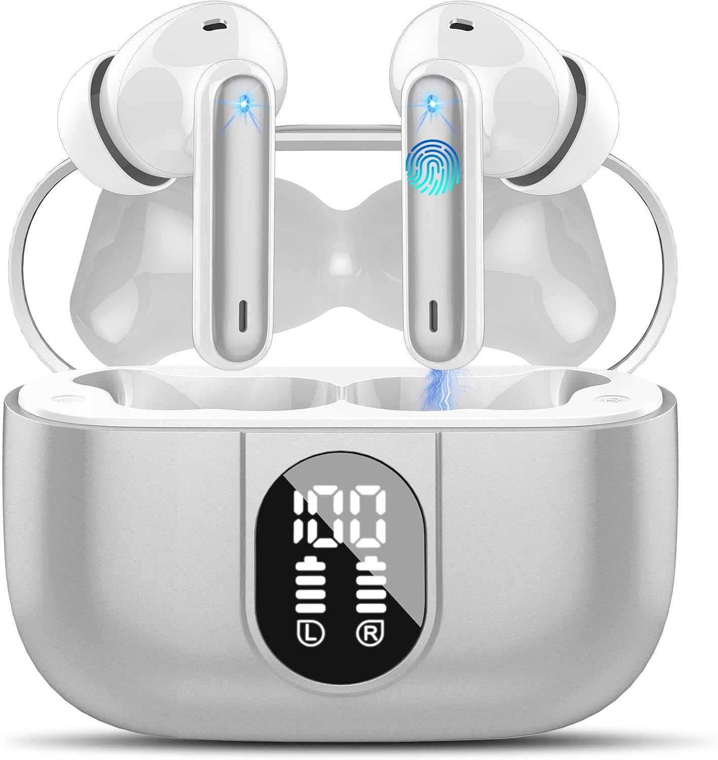 Wireless Earbuds, 2025 Bluetooth 5.3 Headphones HiFi Stereo Ear Bud ...