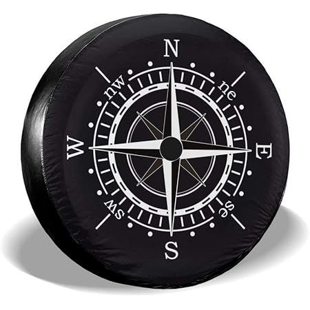 Amazon.com: Foruidea Compass Sun Dial Black Spare Tire Cover Waterproof ...
