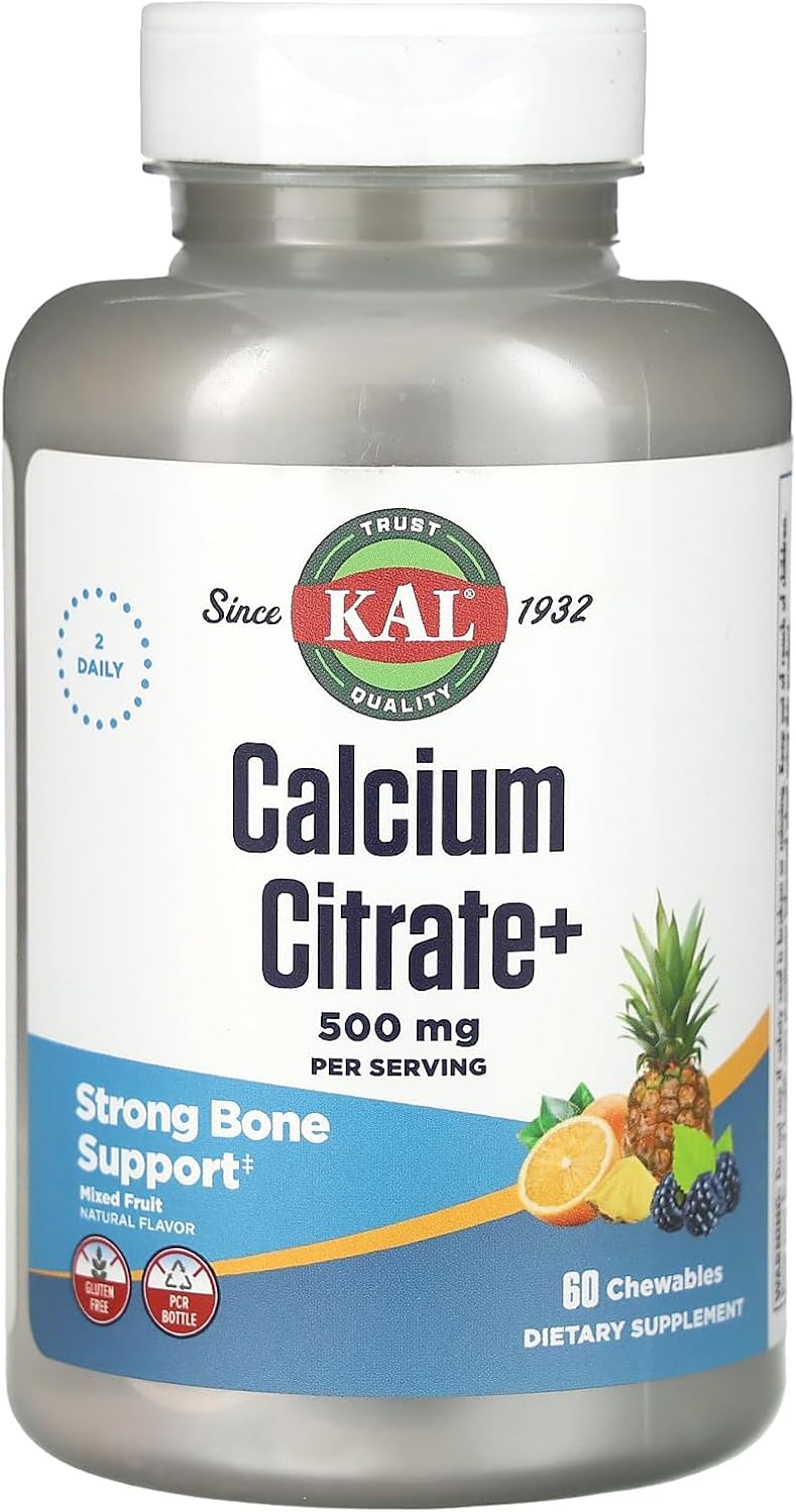 Amazon.com: KAL Calcium Citrate+, Mixed Fruit, 60 Chewables : Health ...