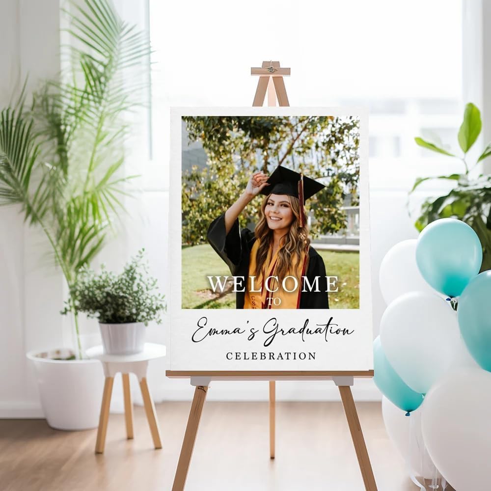 Amazon.com: NAZENTI Personalized Graduation Welcome Sign, Custom ...