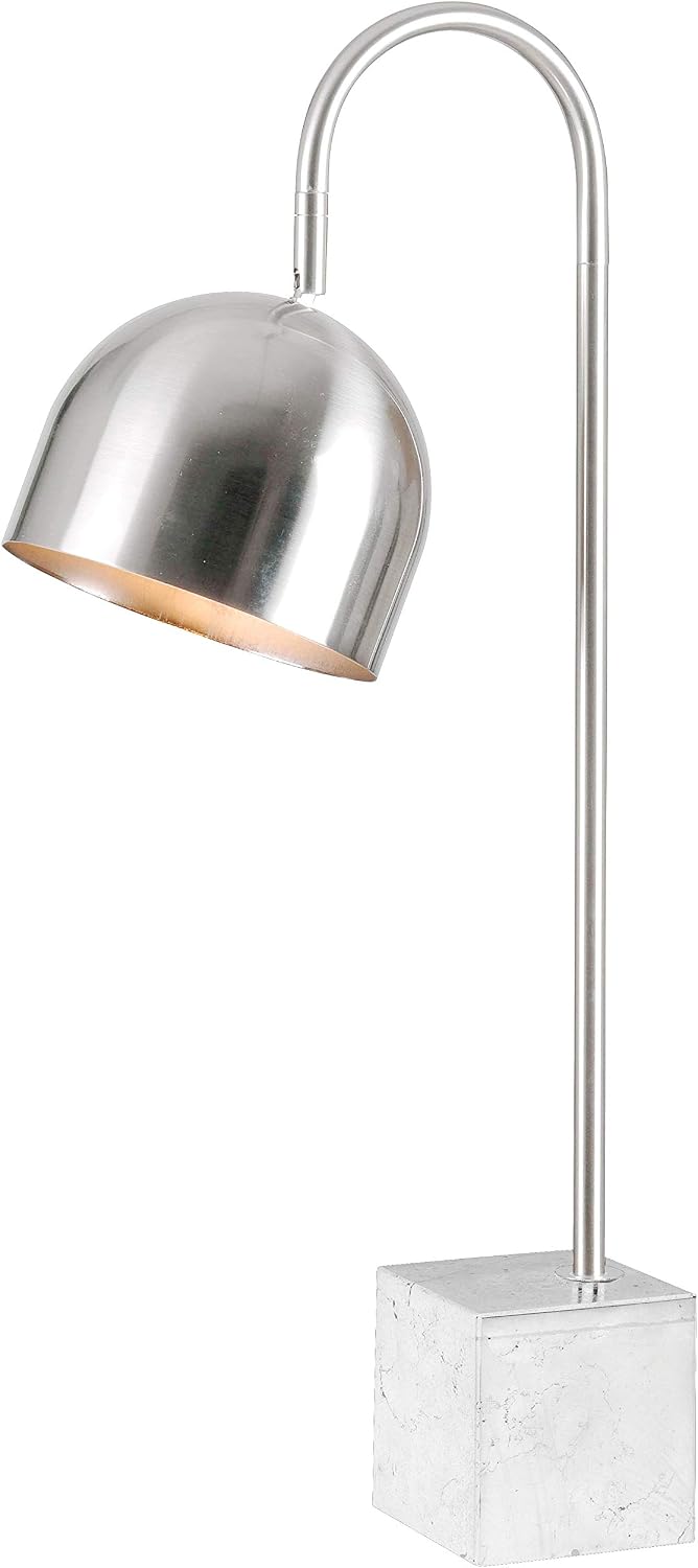 Kenroy Home 32498CH Maverick Lamps, Medium, Chrome with White Marble ...