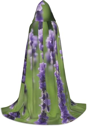 Amazon.com: SSIULUS Lavender Flower Hood Cloak,Hooded Cape Cloak ...