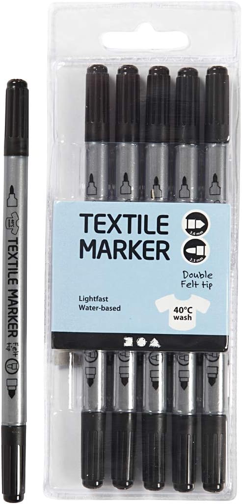 Crafts 4 All Permanent Fabric Laundry Marker, Non Bleed, Dual Tip ...