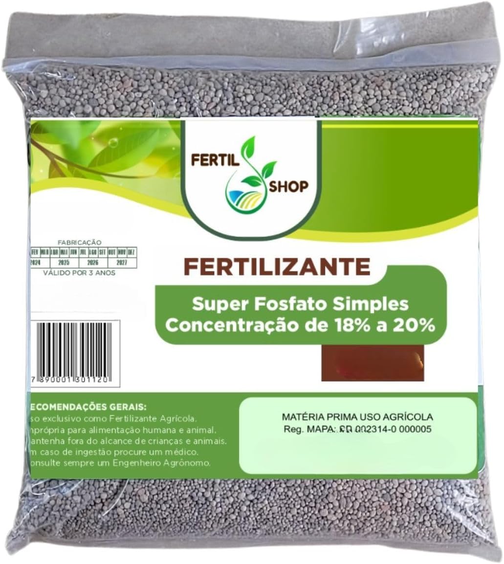 Adubo Ferilizante Super Fosfato Simples 5kg | Amazon.com.br