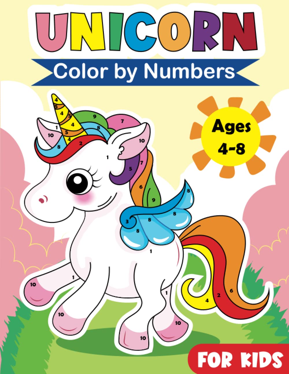 Buy Unicorn Color by Numbers for Kids Ages 4-8: 50 Magical Coloring ...