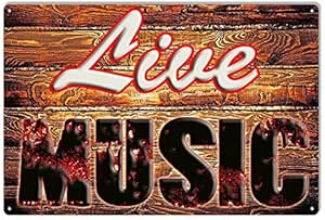 Amazon.com: Dark Branches Live Music Tin Sign, Live Music Restaurant ...