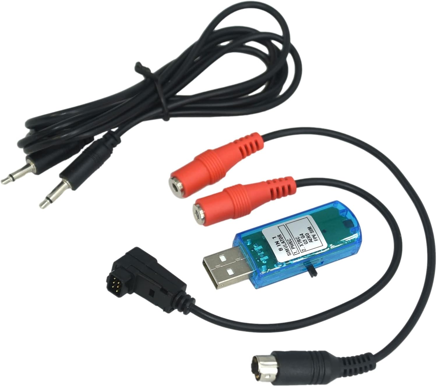 Amazon.com: 8-in-1 RC Simulator Cable & Dongle V2 Flight Model Training ...