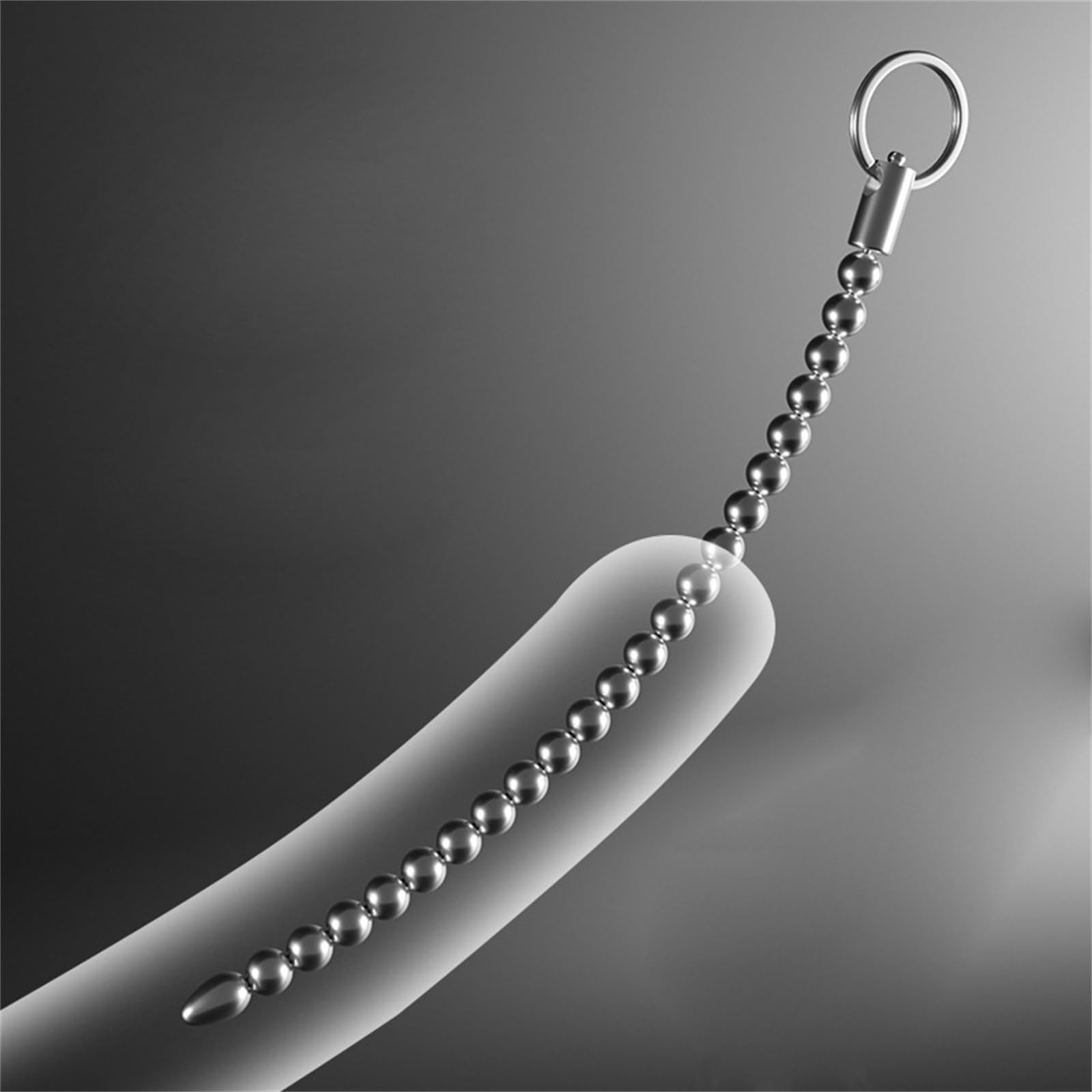 Stainless Steel Bead Horse Eye Stick Urethral Plug with Pull Ring Multi-Size Urethral Stick ...