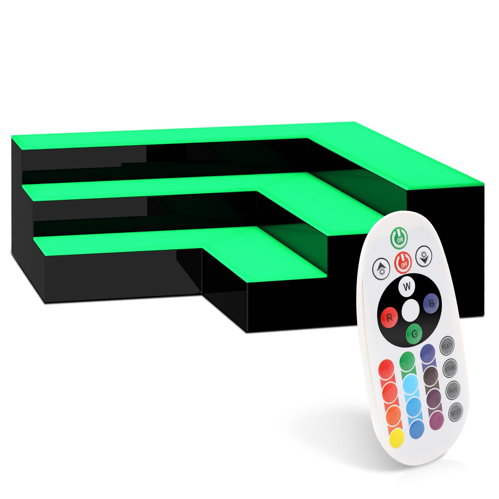 Amazon.com: MoNiBloom L-Shaped LED Lighted Liquor Bottle Display 2 Step ...