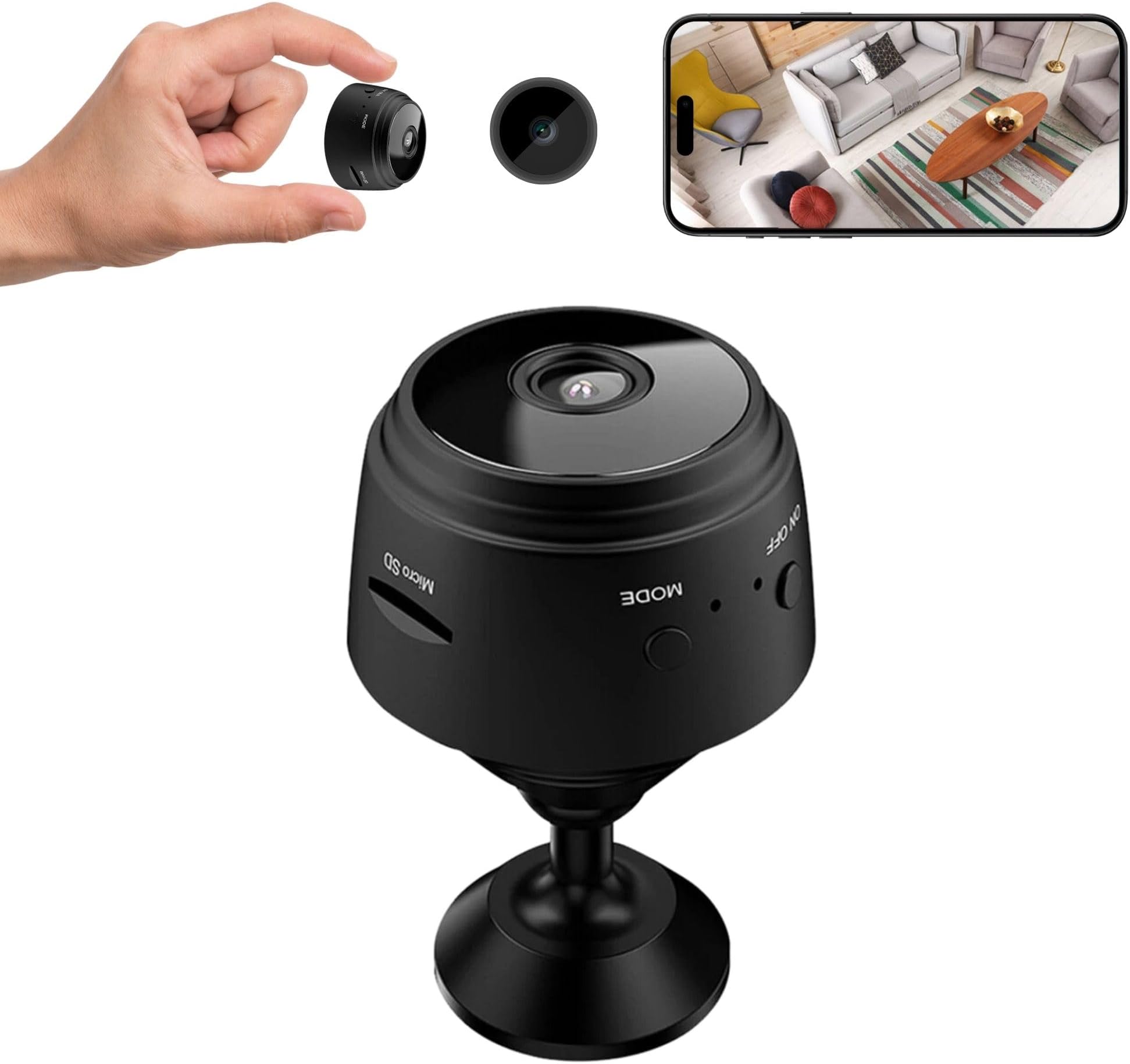 Amazon.com : Magnetic Mini Security Camera, Security Camera 120 Days ...