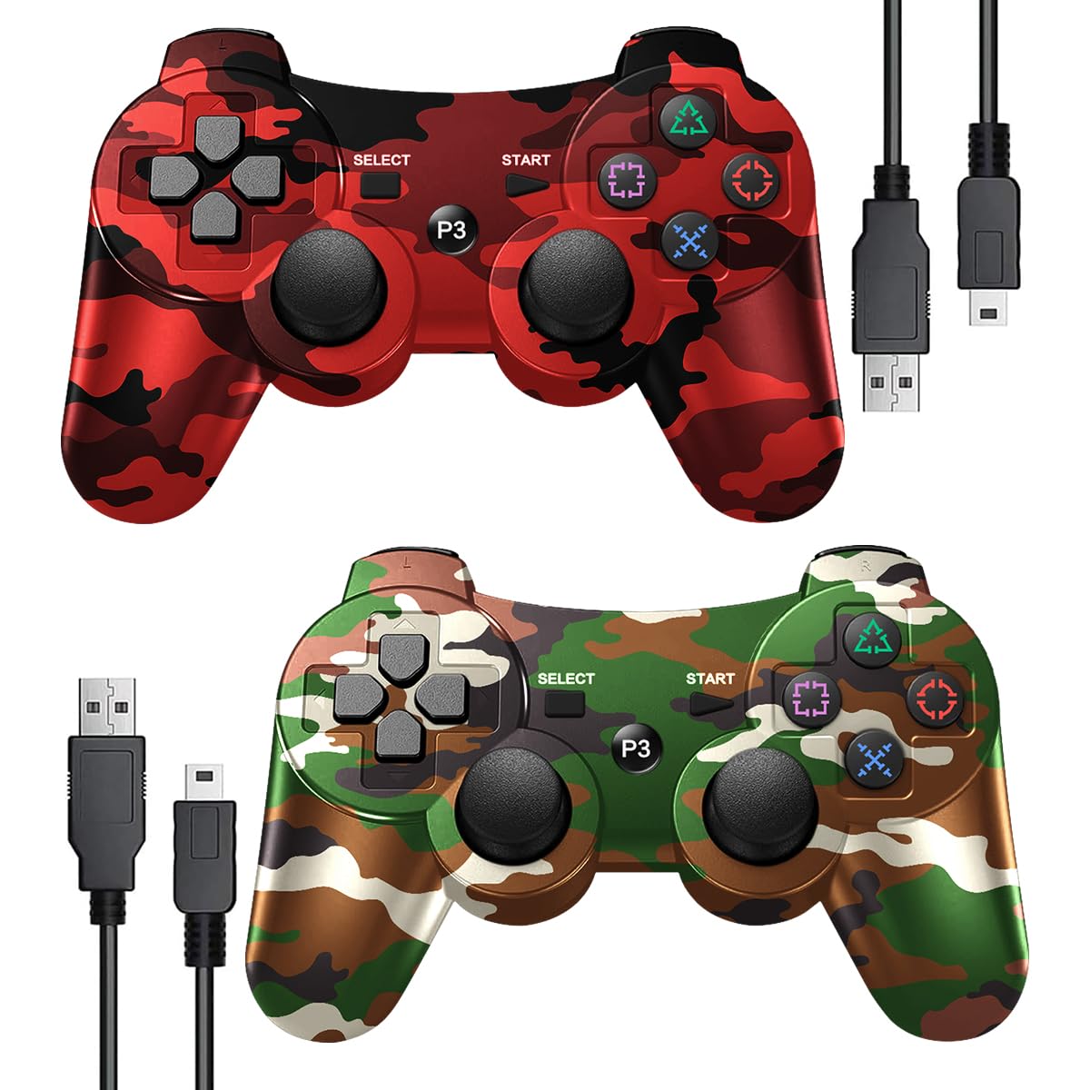 Amazon.com: BUERTT PS3 Controller Wireless 2 Pack,Upgraded Remote ...