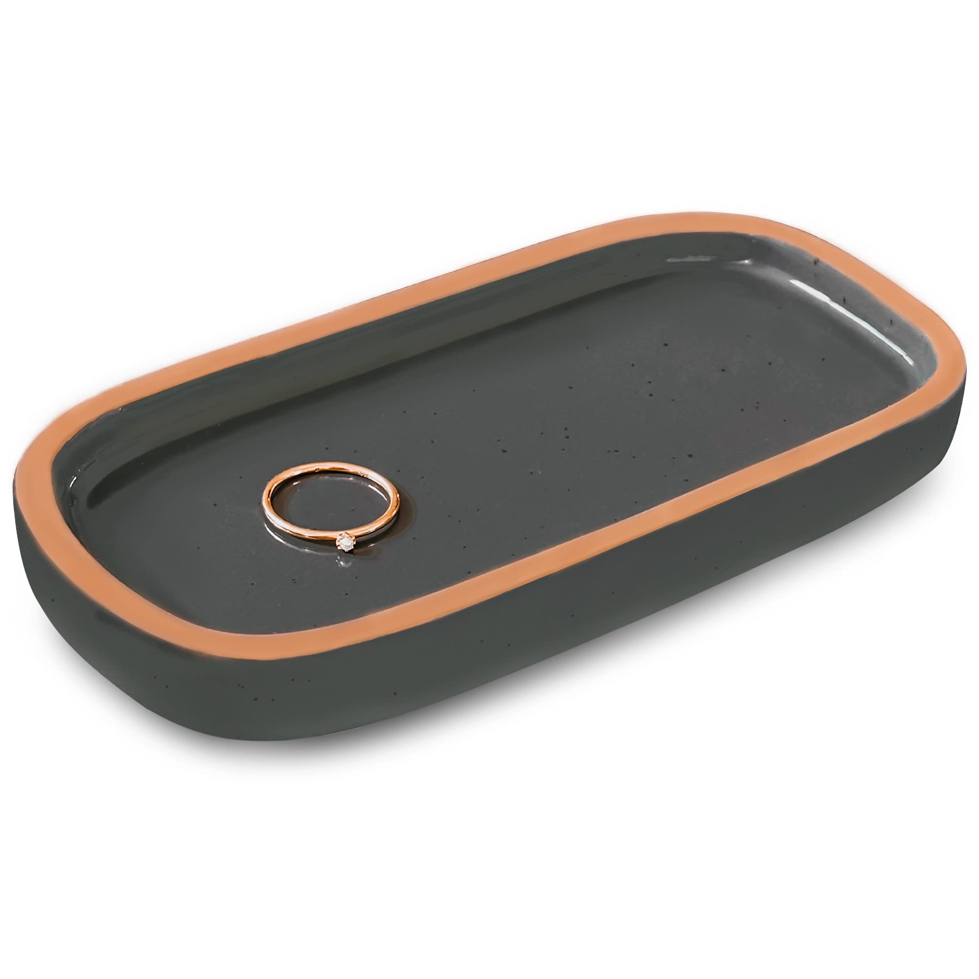 Snapklik.com : Mora Ceramic Decorative Tray - Rectangle 6.4in Dish For ...