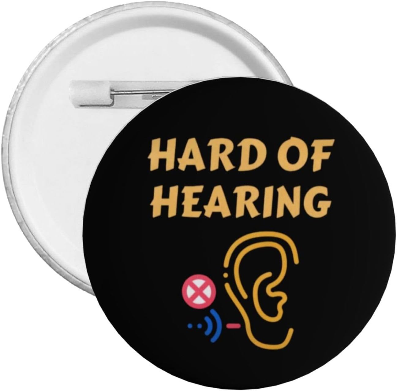 Amazon.com: I Am Deaf Hearing Impaired Button Pins Buttons Badges Pins ...