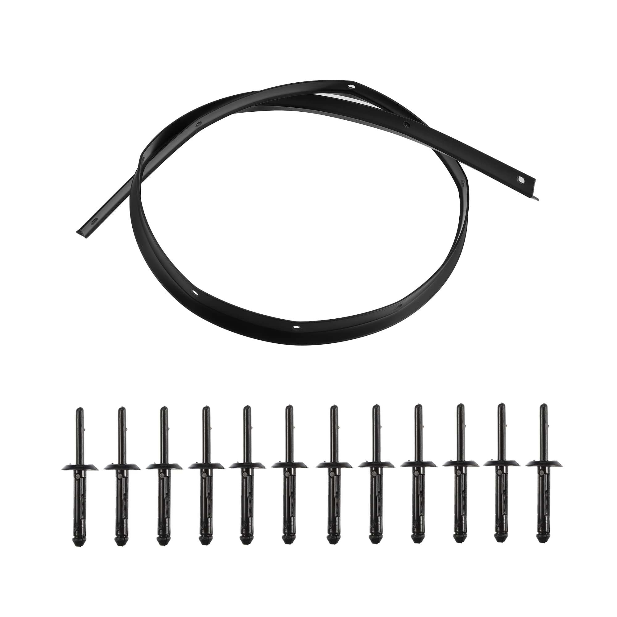 Amazon.com: Motoforti Hood Seal & Rivets, Front Hood Bumper ...