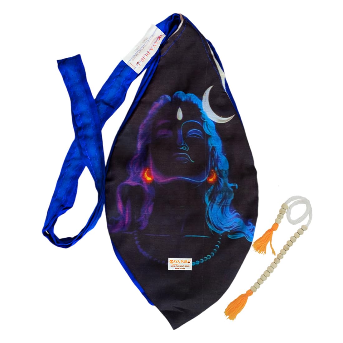 MAYAPURI Adiyogi Lord Shiva Gomukhi Japa Mala Bag – Pure Cotton ...