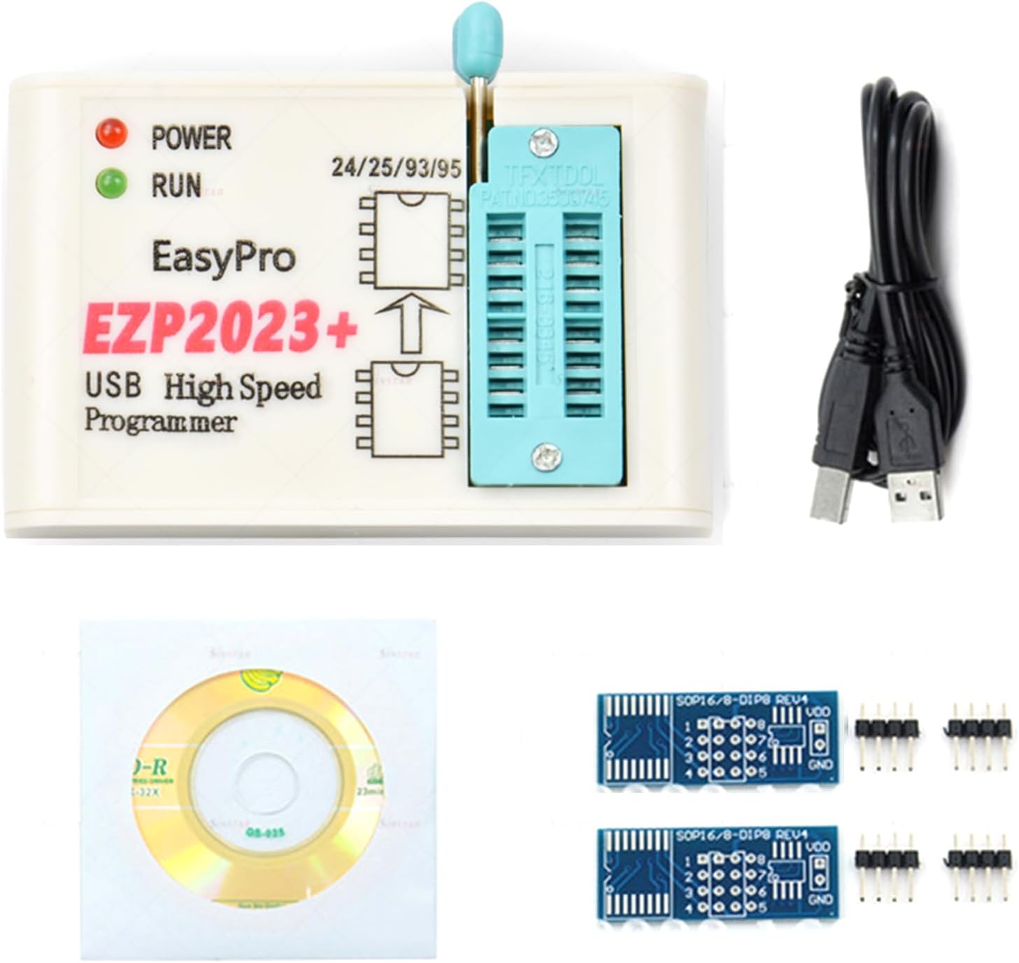Amazon.com: USB Speed EZP2023 SPI Programmer Support 25 SPI 24 25 93 95 ...