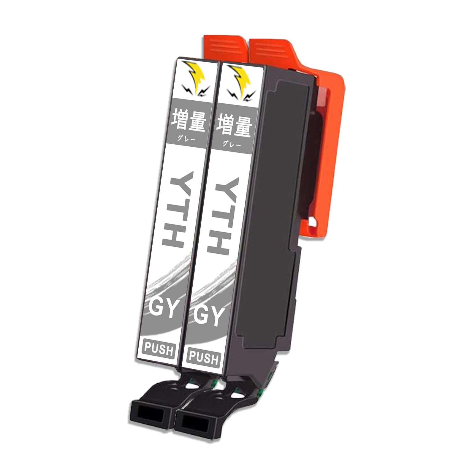 Amazon.co.jp: 【稲妻トナー】YTH-GY インク グレー 2本 ヨット よっと 互換 YTH インクカートリッジ YTH-6CL 6色セット【純正品併用/大容量タイプ/残量表示 ...