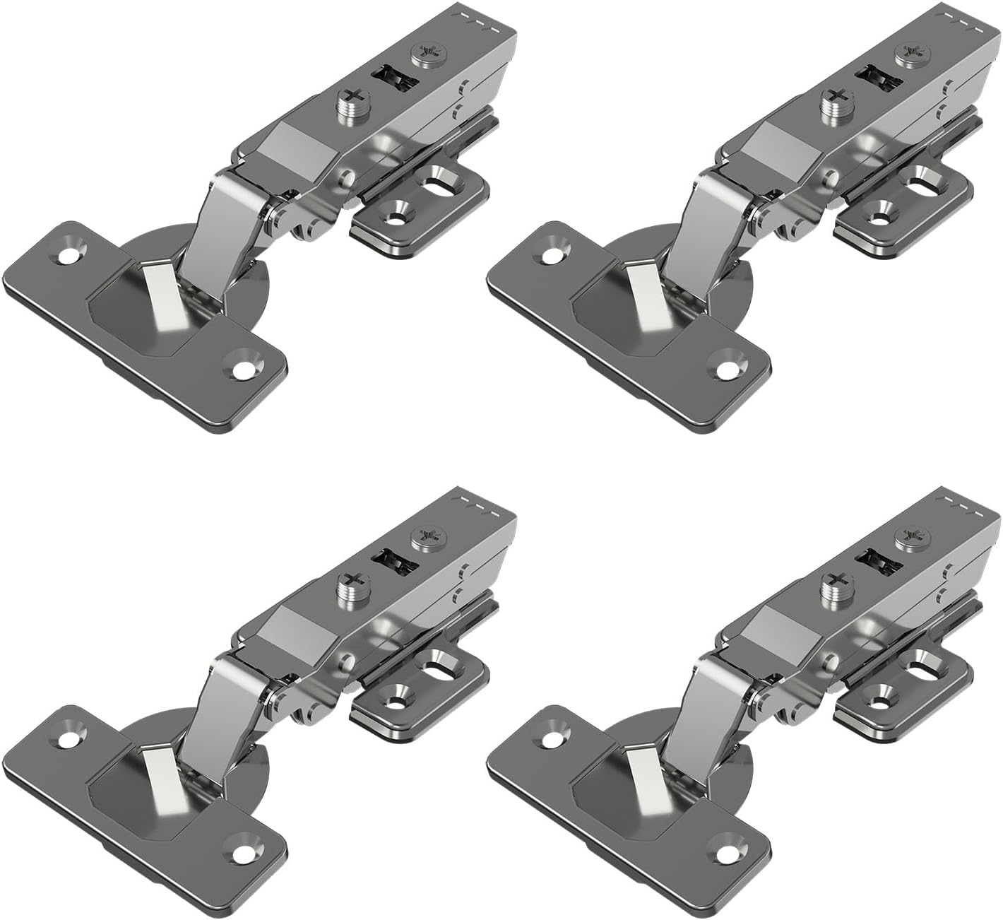 4-Pack (2 Pair) Cabinet Hinges Soft Close Cabinet Hinges, Full Overlay ...