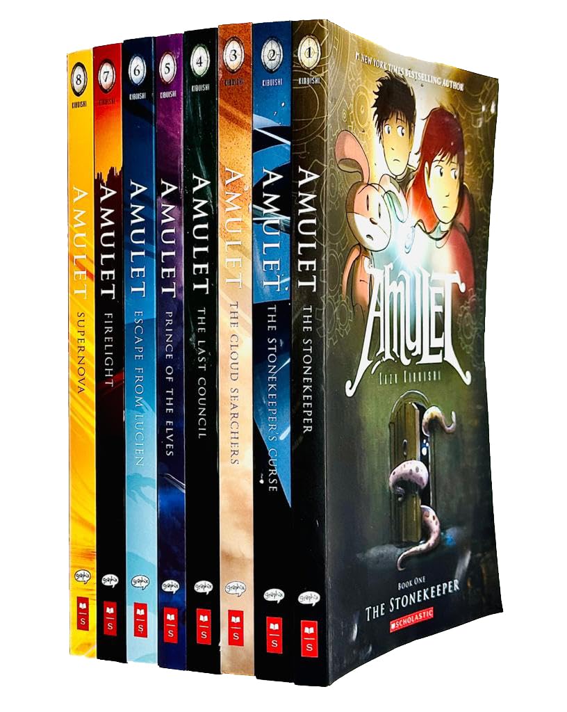 Amulet Series Graphic Novels Collection 8 Books Set By Kazu Kibuishi ...