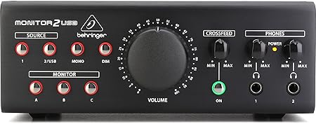 Amazon.com: Behringer MONITOR2USB High-End Speaker and Headphone ...