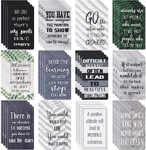 Chrisfall 48 Pieces Inspirational Notepads Mini Motivational Notebook ...