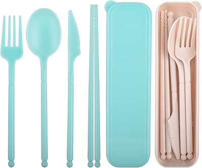 Amazon.com | YBOBK HOME Portable Utensils Set with Case Travel ...