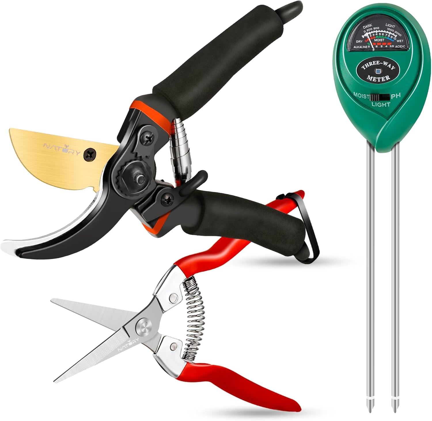 Amazon.com : Natury Bypass Pruning Shears Set with Garden Snips and ...