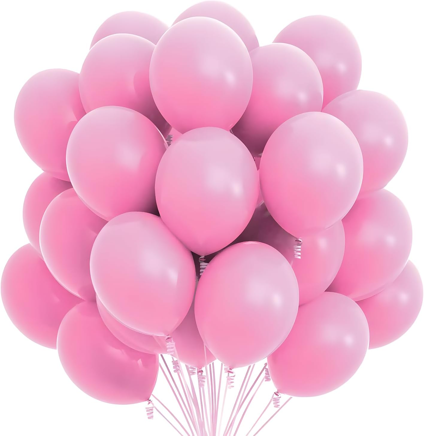 Amazon.com: Prextex 75 Pink Party Balloons 12 Inch Pink Balloons with ...