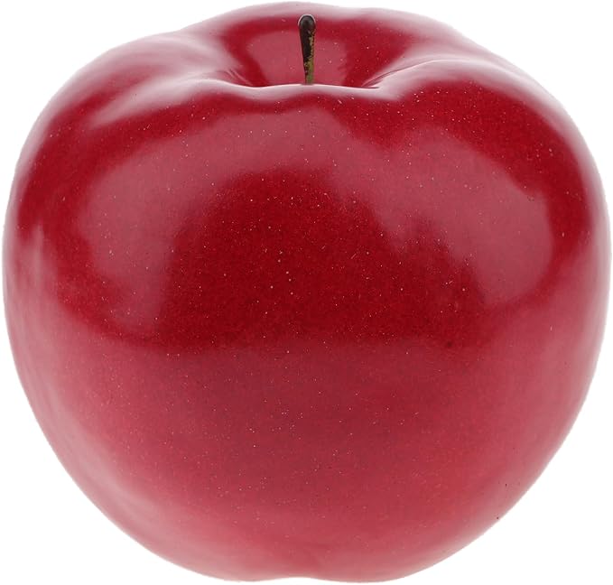 Amazon.com: Gresorth 1pc Artificial Large Size Dark Red Apple Fake ...