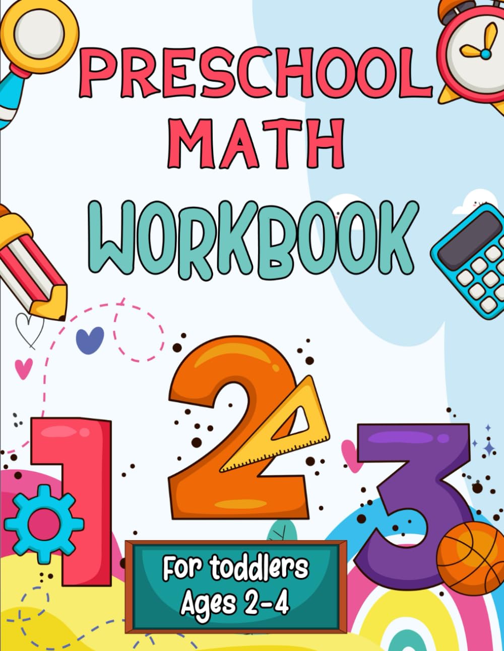 Amazon.com: Preschool Math Workbook For Toddlers Ages 2-4: Pre-K Math ...