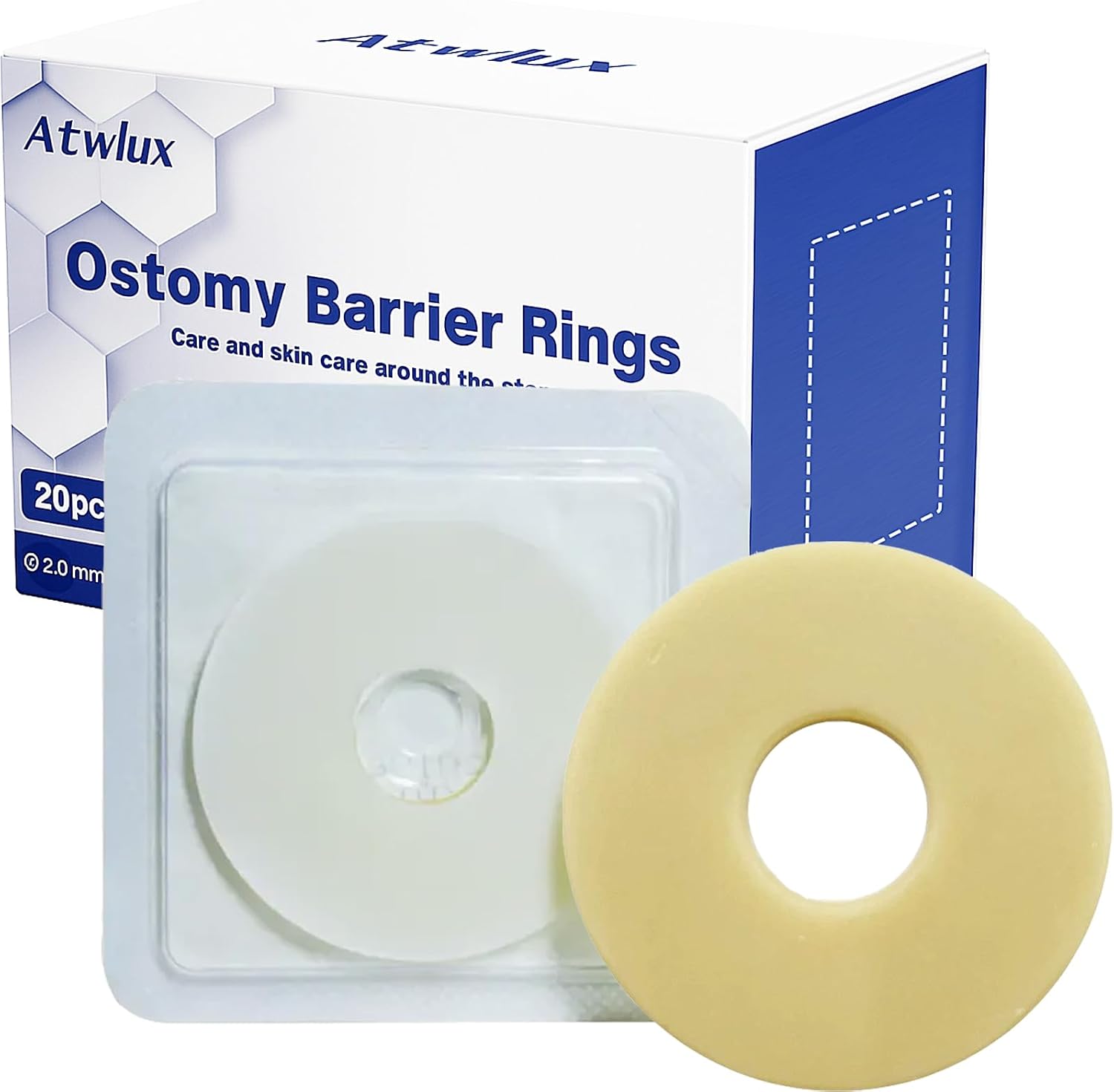 Amazon.com: 20PCS Ostomy Barrier Rings, Medical Hydrocolloid Ostomy ...