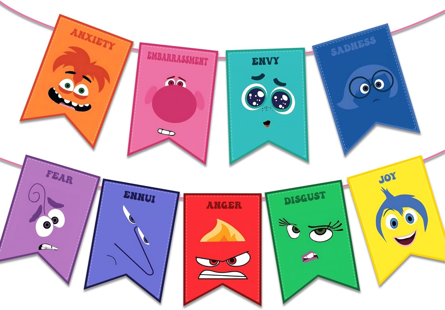 Amazon.com: GPWXYYY Inside Birthday Party Decorations Banner, Feelings ...