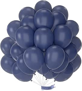 Amazon.com: PartyWoo Dusty Blue Balloons 50 pcs 12 Inch Boho Slate Blue Latex Helium Balloons ...