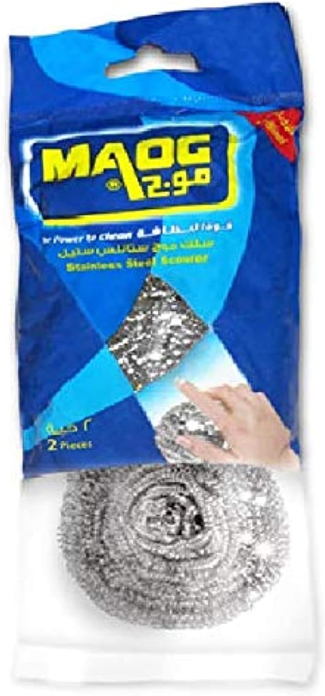 Maog Stainless Steel Scrubber 2 Pcs : Buy Online at Best Price in KSA ...