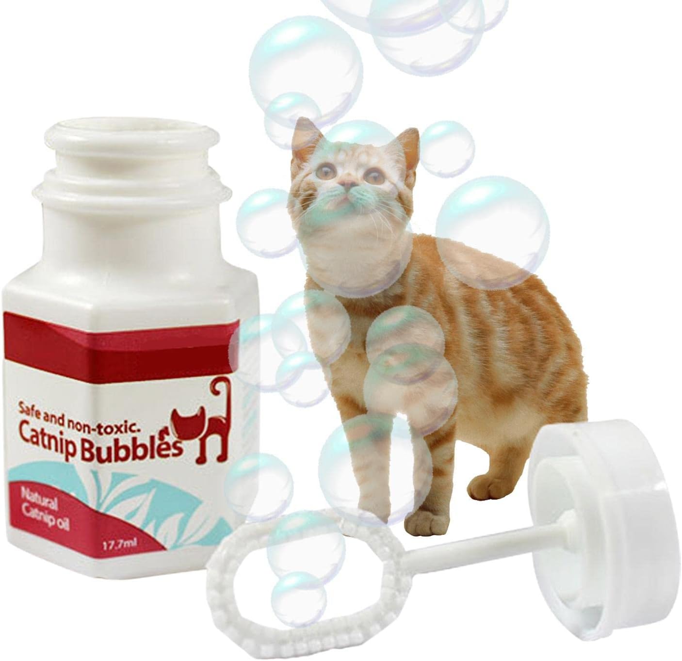Catnip Bubble for Indoor Cats | 0.6oz Catnip Bubble Solution - Interactive Toy for Kitten, Bring ...