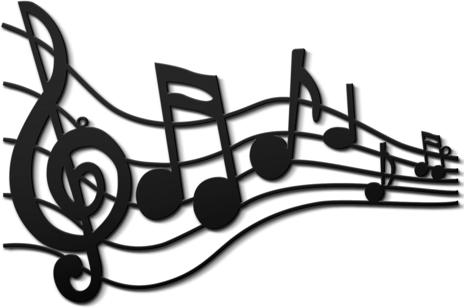 Amazon.com: Deco 79 Metal Musical Notes Home Wall Decor Wall Sculpture ...