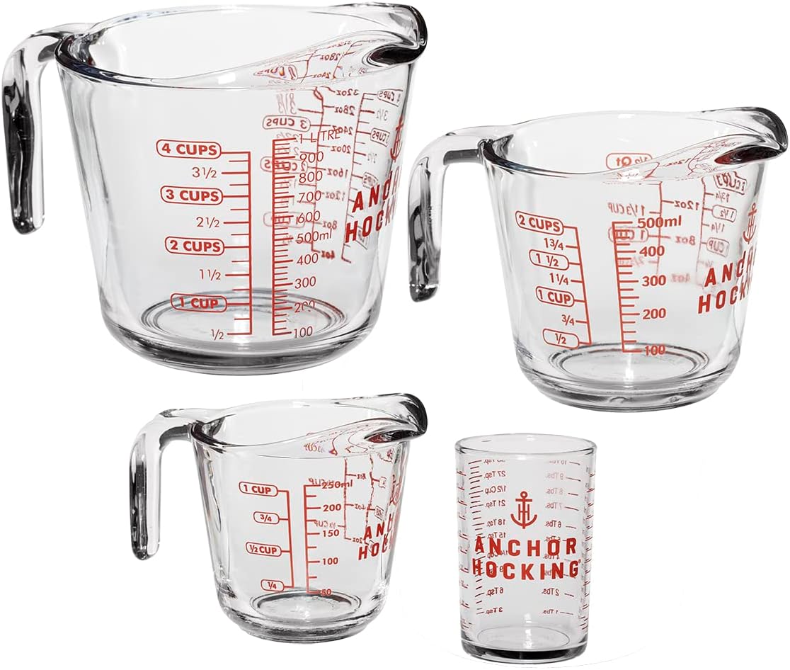 Amazon.com: Pyrex Prepware 2-Piece Glass Measuring Set, 1 and 2-Cup, 2 ...