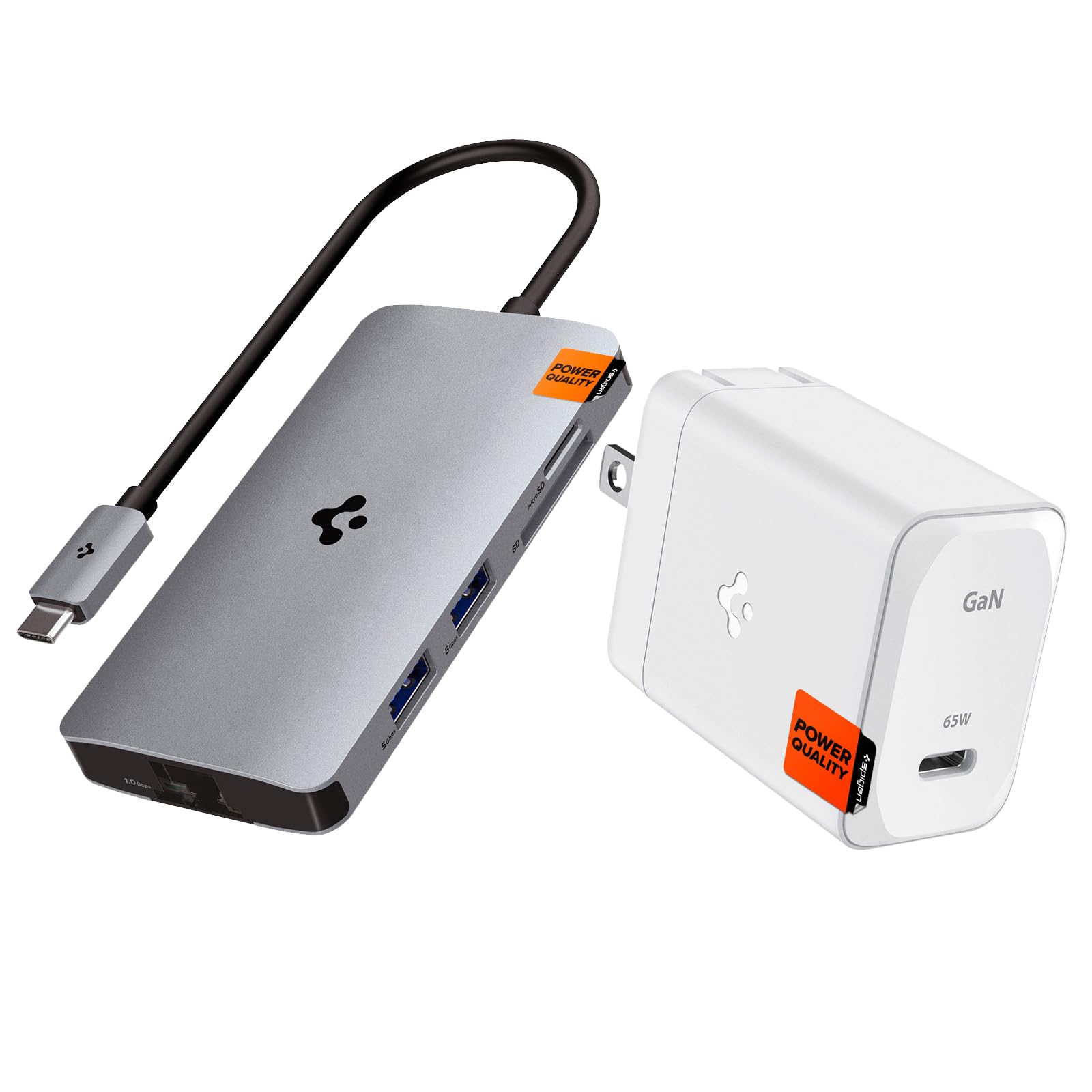 Amazon.com: Spigen 8-in-1 USB C Hub Multiport Adapter 100W PD 3.0 ...
