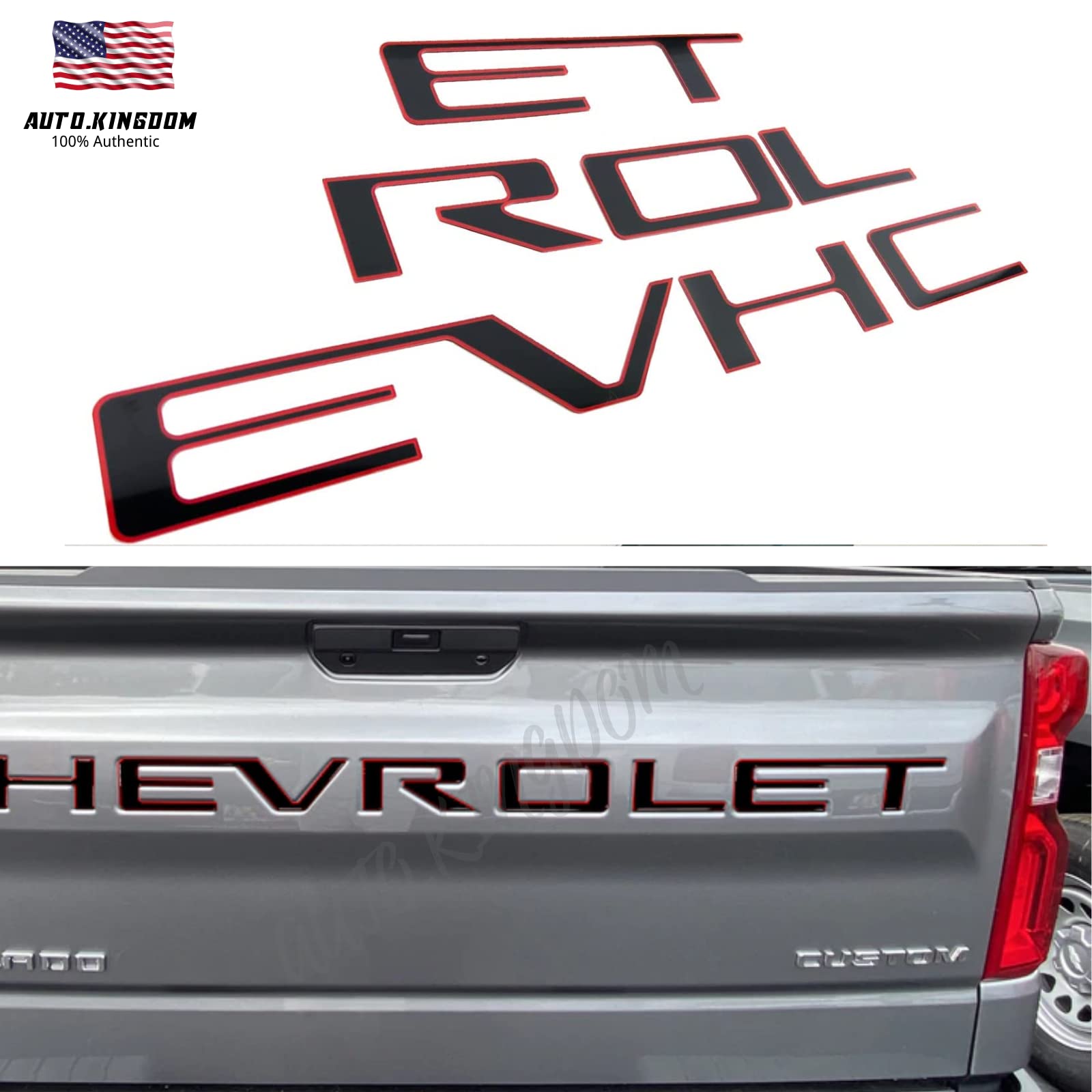 Buy Tailgate Letters Fit Chevy 2019-2022: 3D Raised Tailgate Inserts ...