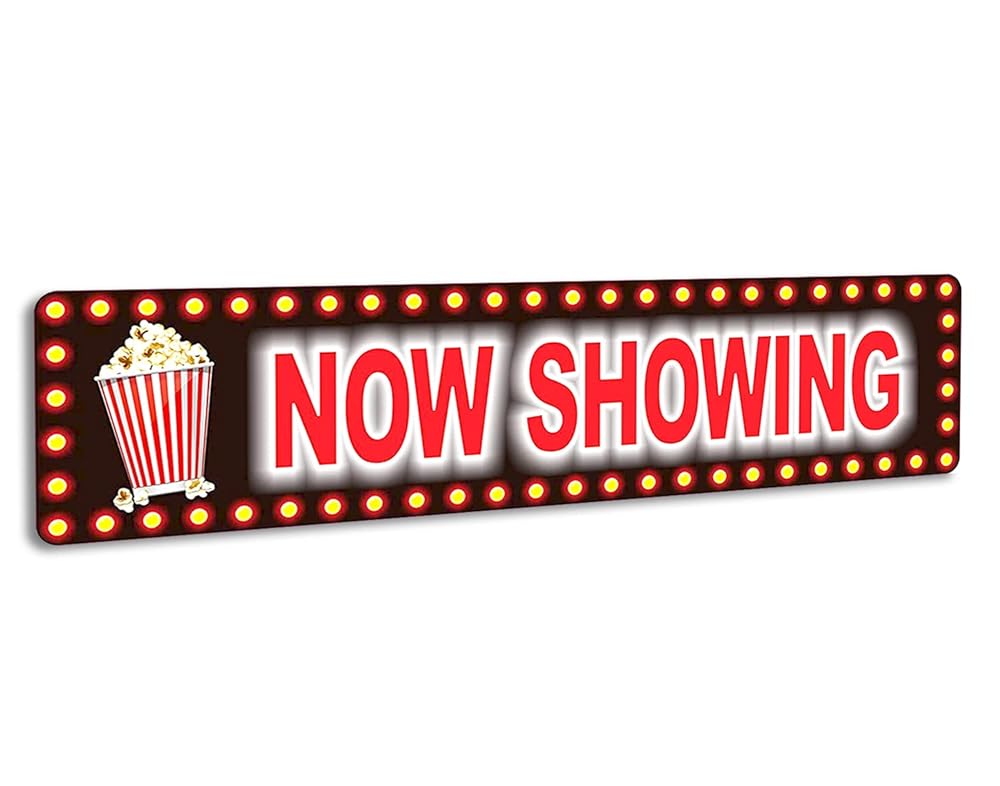 Amazon.com: Now Showing Movie Sign Reel or Popcorn Personalized Theater ...