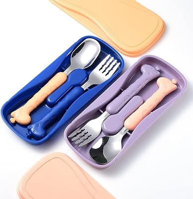 Amazon.com: Montessori Nido Stainless Steel Flatware for Baby Toddler ...
