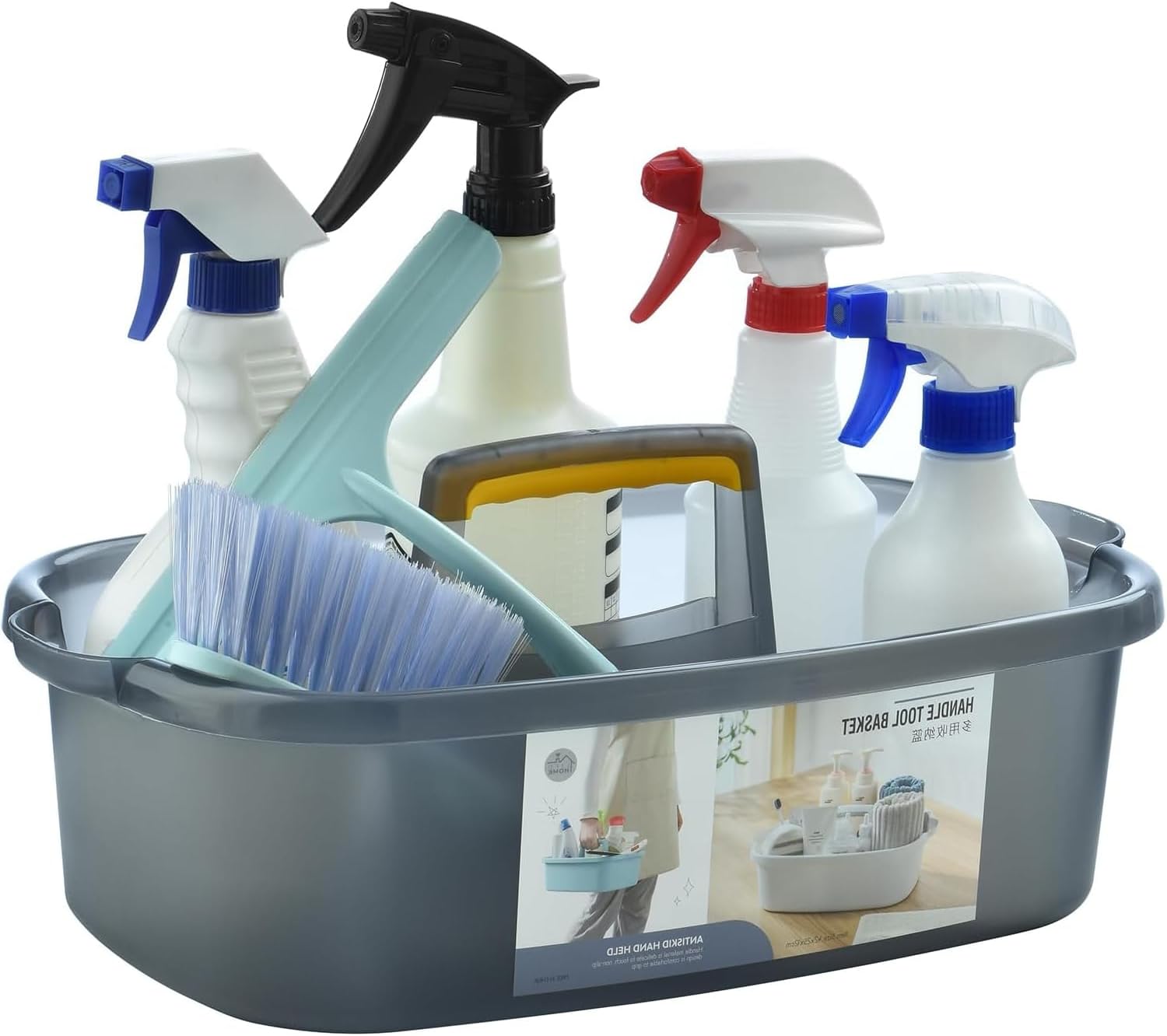 Amazon.com: Large Cleaning Caddy with Handle, Cleaning Tool Storage ...