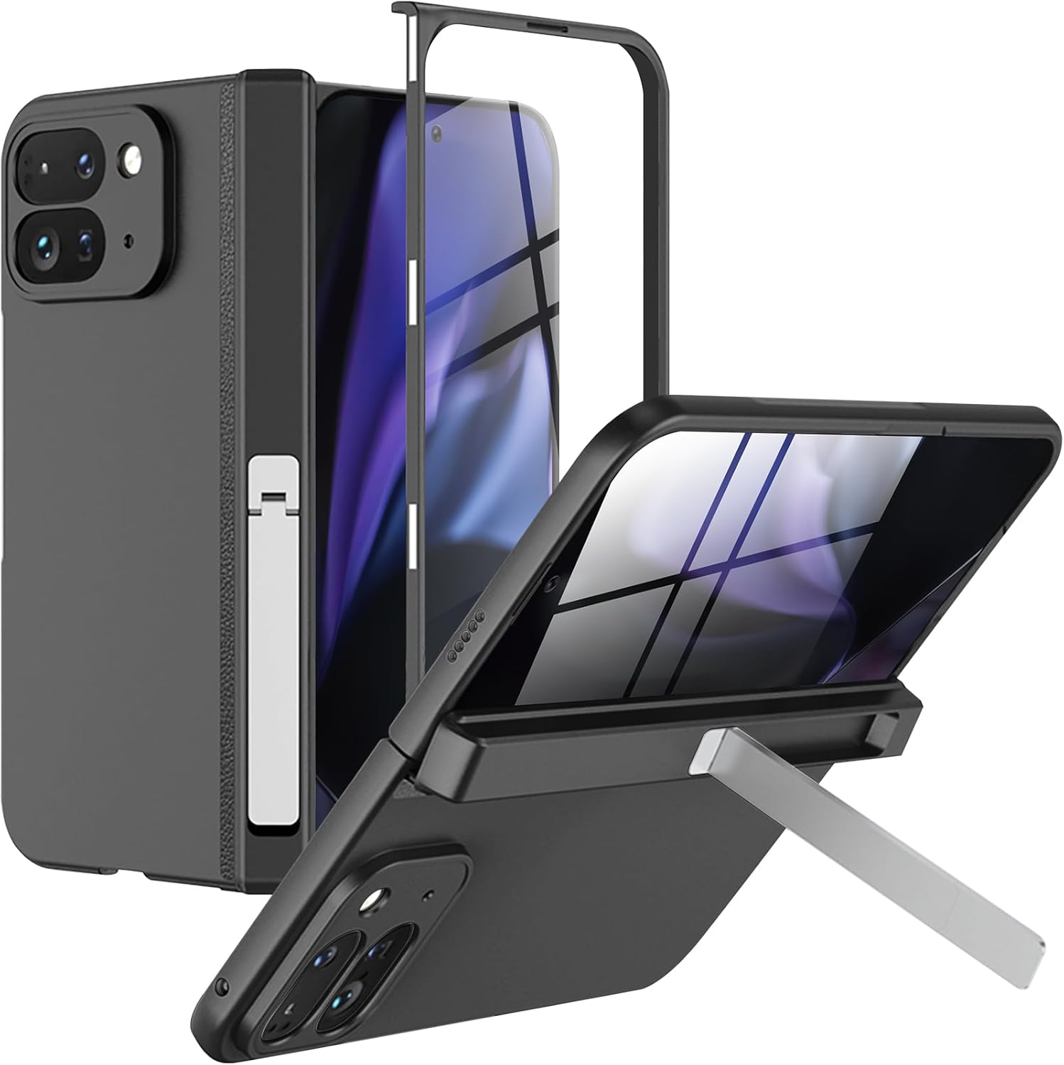 Miimall Fold Case for Google Pixel 9 Pro with Hinge Protection, HD ...