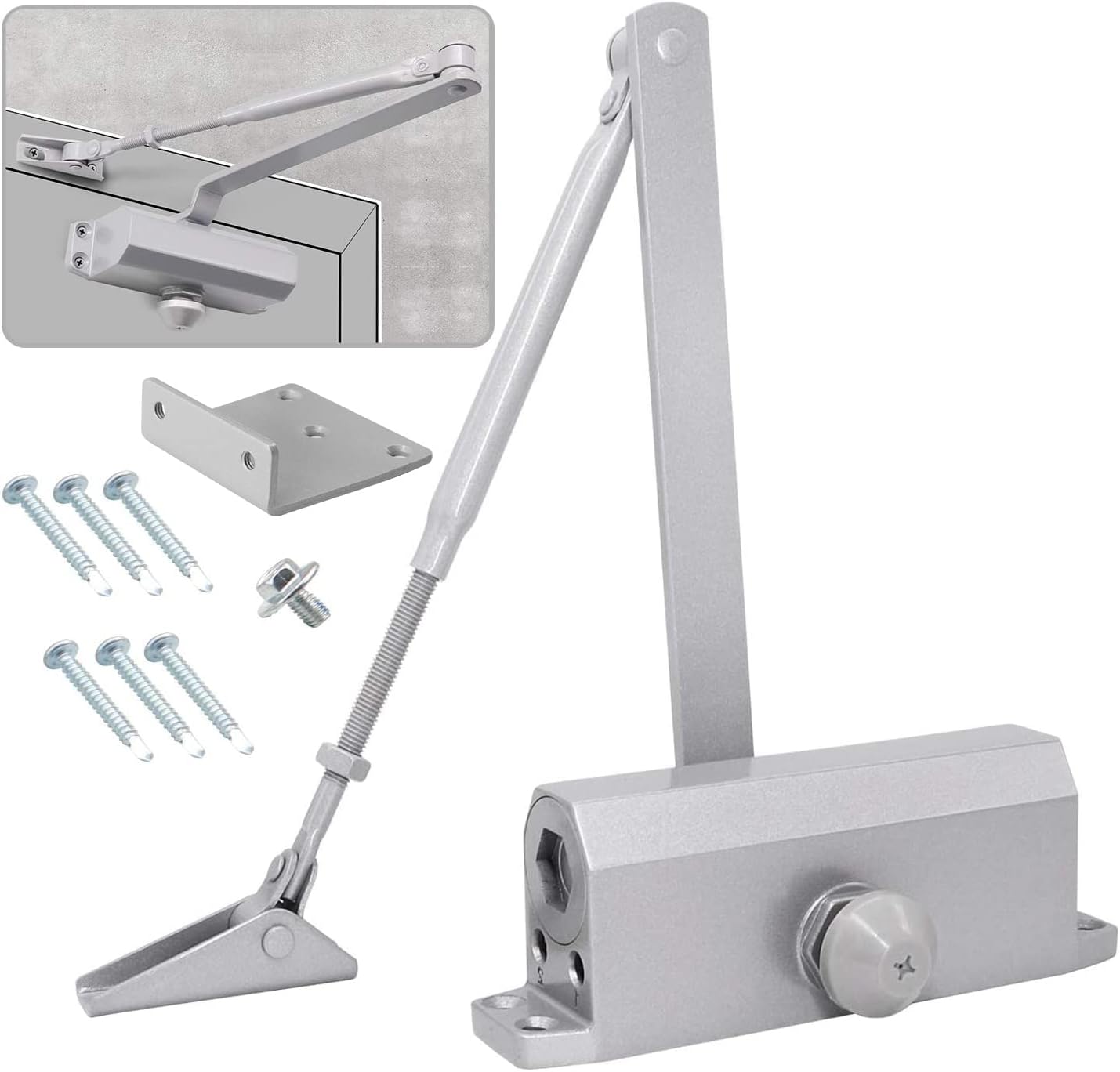 Carlisle Brass CDG003 Overhead Door Closer (Fixed Size 3), Silver ...