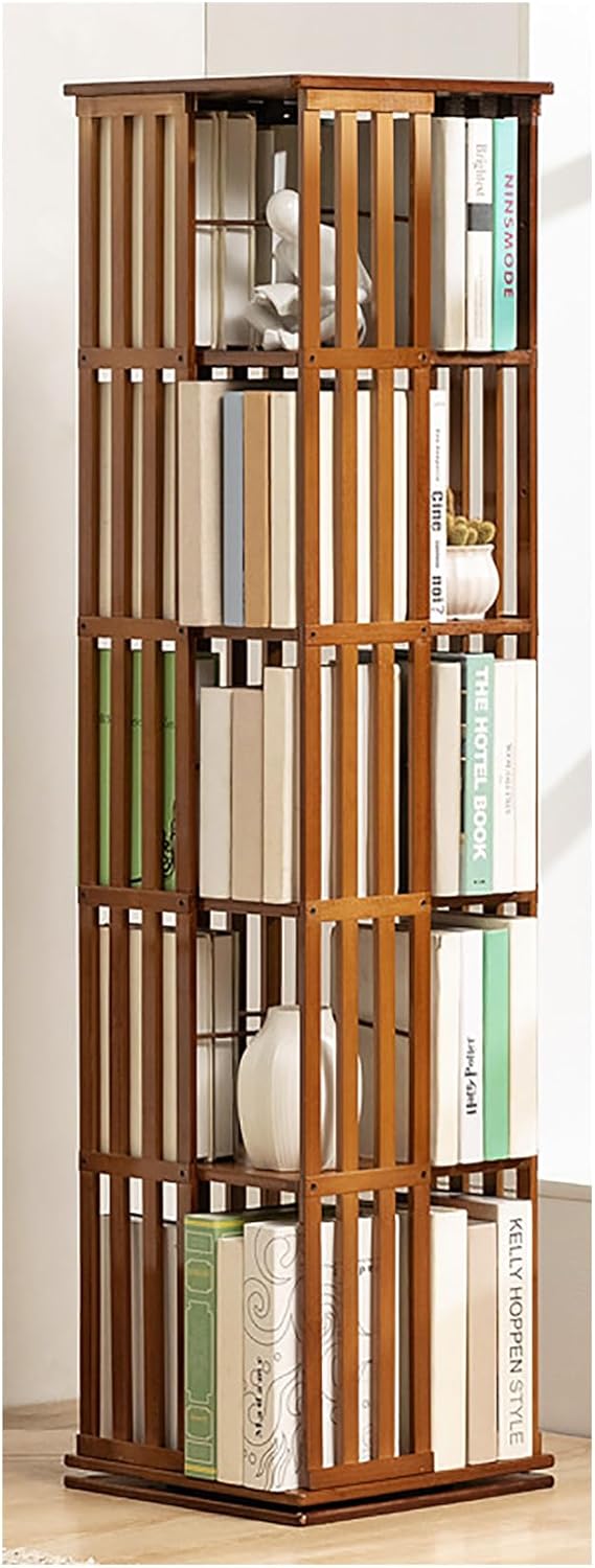 Amazon.com: Atkits 360 Rotating Bookshelf Swivel Bookcase Rotating ...