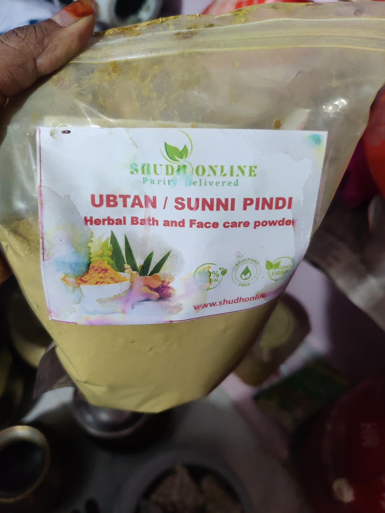 Buy Shudh Online Sunnipindi Powder, Ubtan Powder - Herbal Bath powder ...