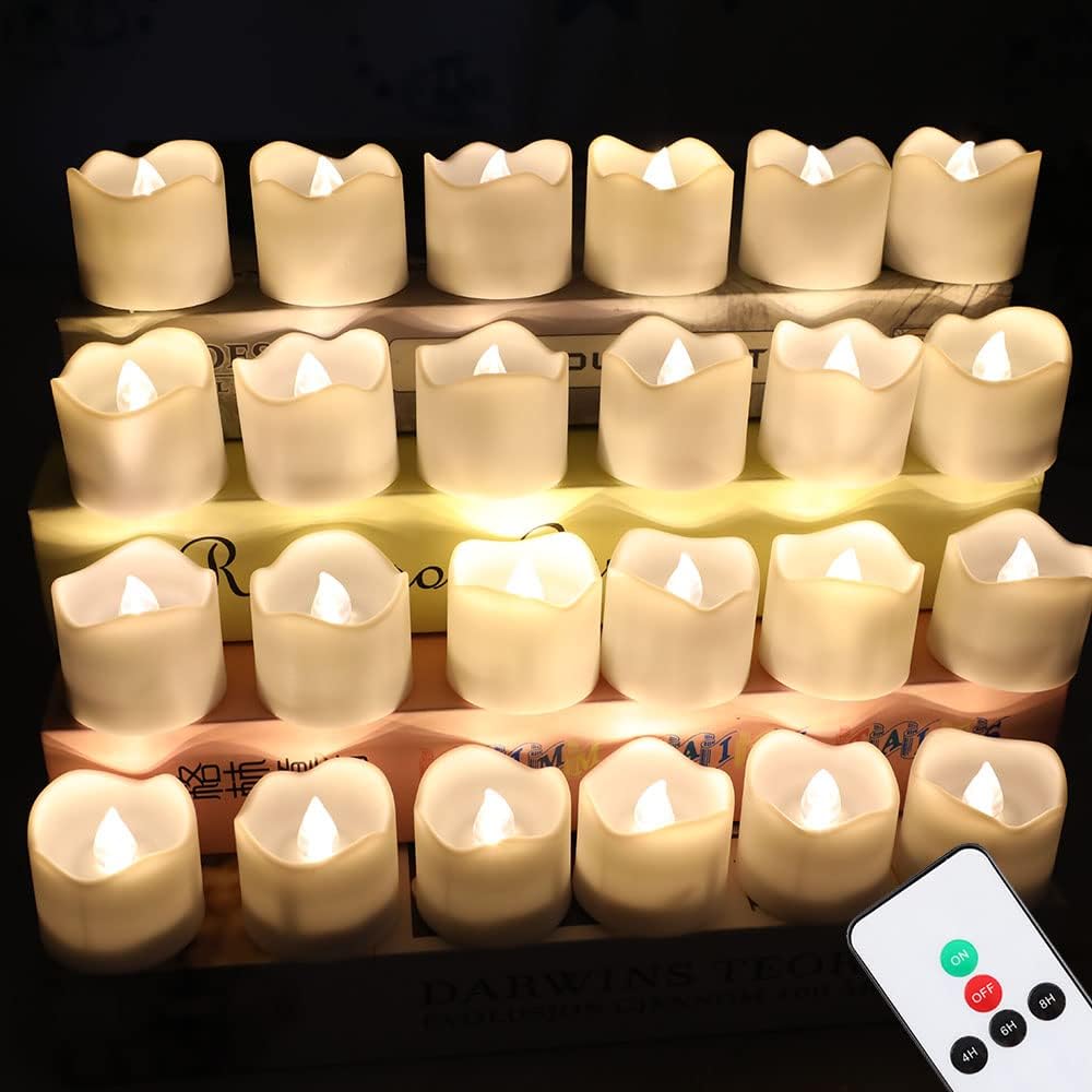 Amazon.com: Topstone Remote Controlled Led Tea Lights,Flameless Candles ...