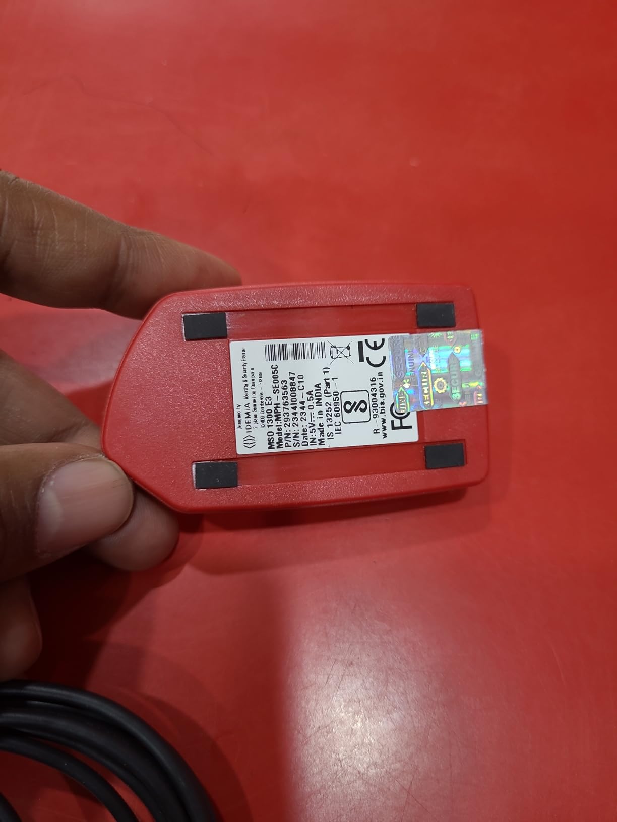 Yukonics Morpho MSO-1300 E3 RDL1 Biometric Fingerprint Scanner with RD ...