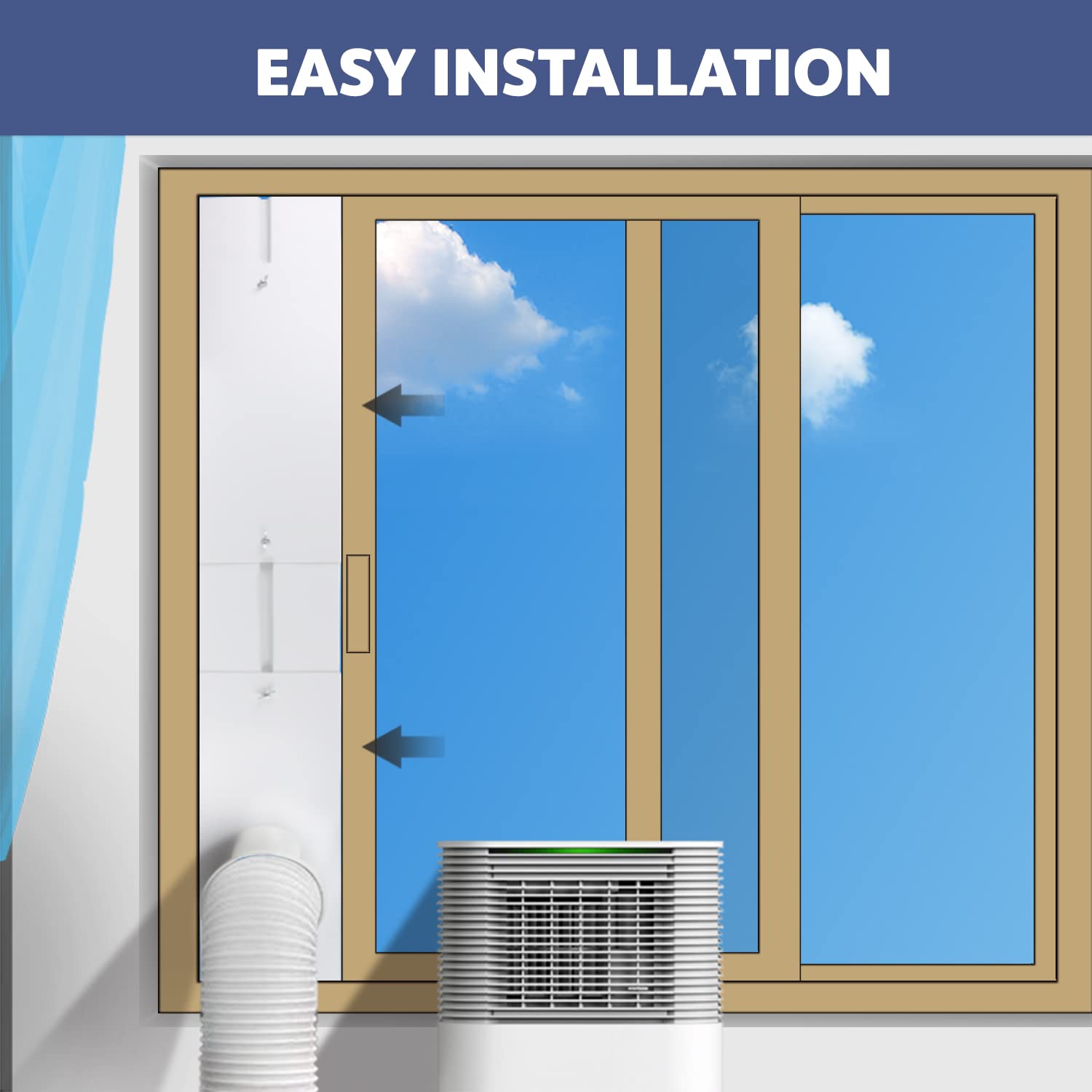 Snapklik.com : Alpine Hardware Portable Air Conditioner Window Kit